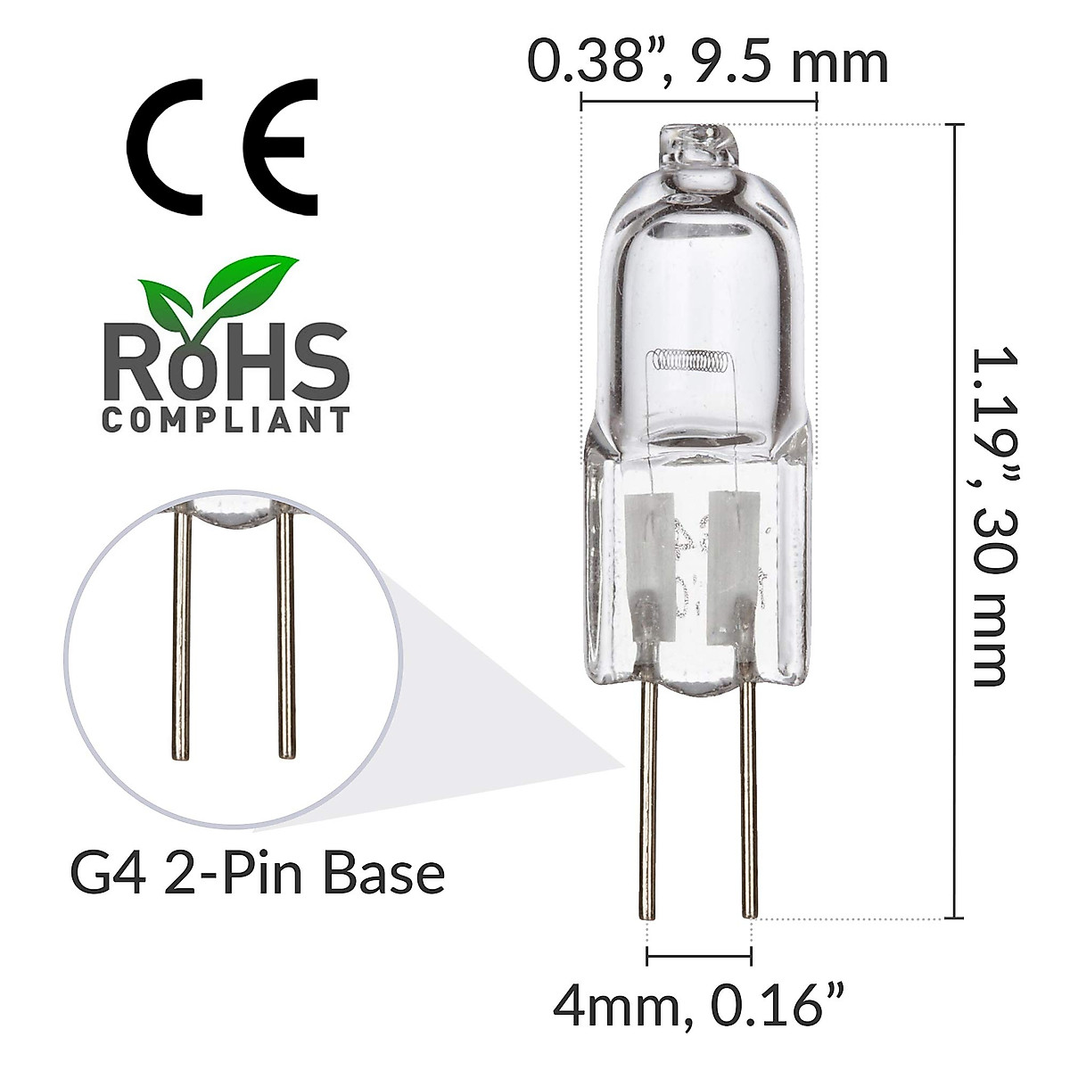 Simba Lighting Halogen G4 T3 20 Watt 280lm Bi-Pin Bulb (10 Pack) 12 Volt A/C or D/C for Accent Lights, Under Cabinet Puck Light, Chandeliers, Track Lighting, 20W 12V 2 Pin JC Warm White 2700K Dimmable