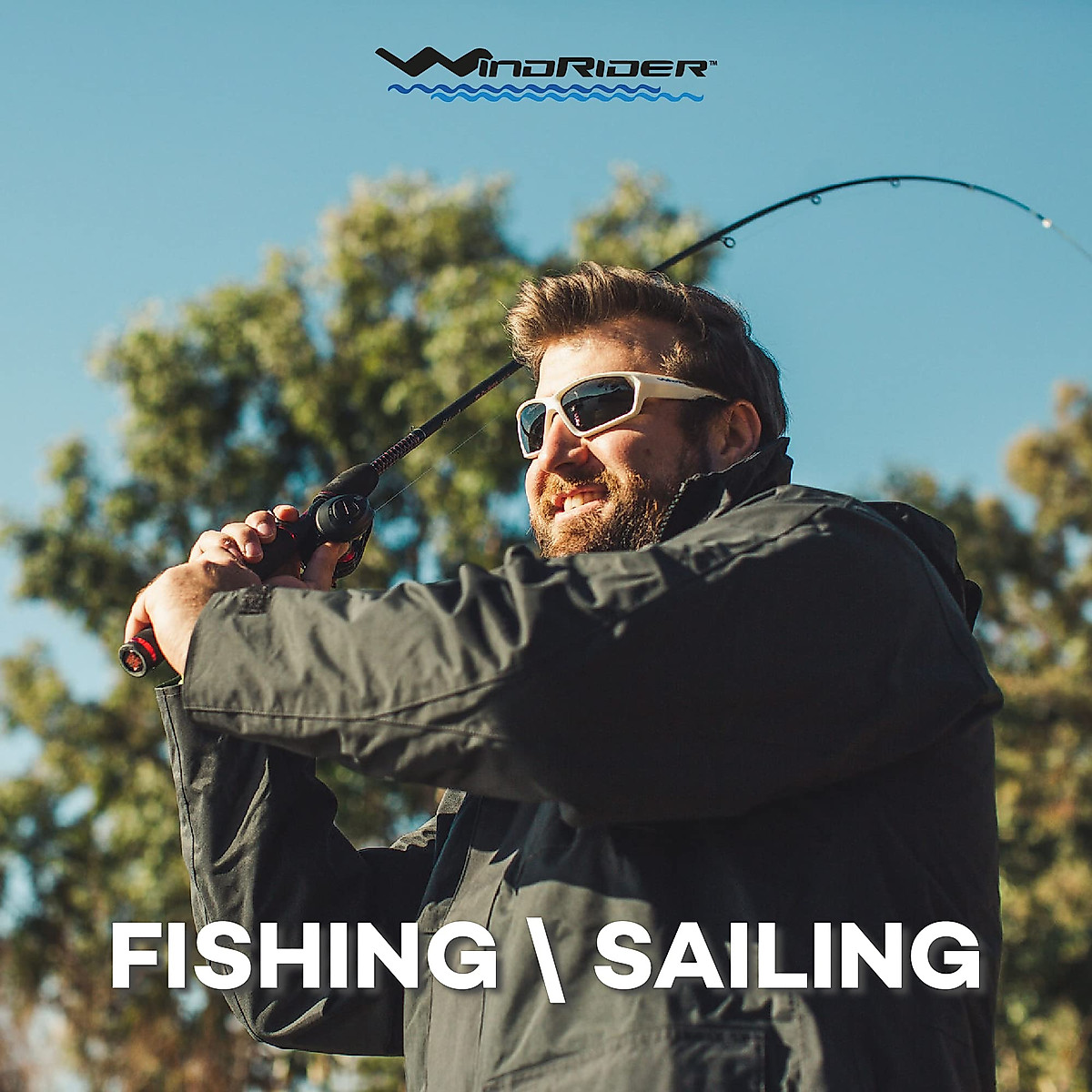 WindRider Pro Foul Weather Gear - Rain Suit - Jacket + Bibs - Breathable, Numerous Pockets, Mesh Lined for Comfort - For Fishing, Sailing, Outdoor Adventuring (Black, Small)