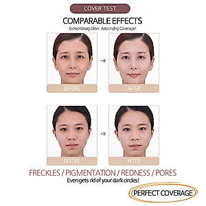 MIBA Ion Calcium Foundation Double Cushion RX 25 g / 0.88 oz Big Cushion SEASON2 Long Lasting Effect for Dewy Skin. Skin moisturizing. Skin tightening relief. Fine coverage. Smooth adhesion (No 23)