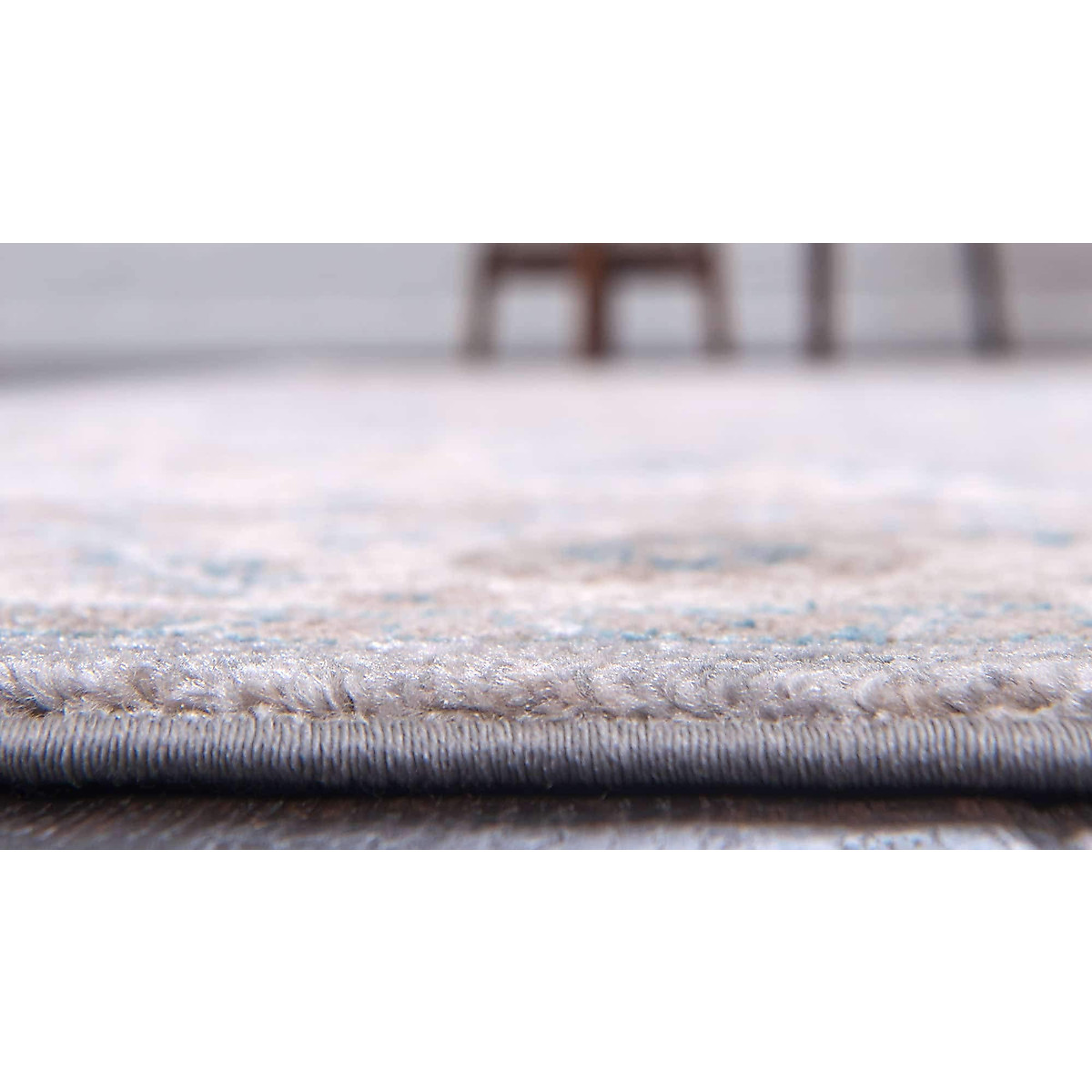 Unique Loom Salzburg Collection Classic Traditional Design Oriental Inspired Border Area Rug, 3 ft 3 in x 5 ft 3 in, Gray/Beige