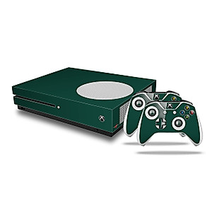 WraptorSkinz Decal Vinyl Skin Wrap Compatible with Xbox One S Console and Controllers - Solids Collection Hunter Green