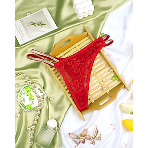 Banamic Women's Glitter Underwear Lace Sexy Breathable Underwear Panties