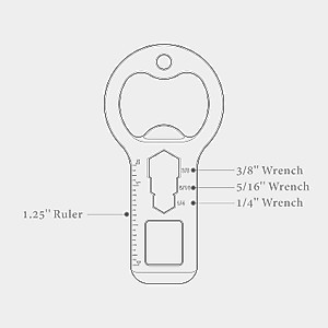 KITCHENDAO 4 in 1 Keychain Beer Bottle Opener, Anti-rust Titanium Coating, Durable Stainless Steel Gift for Father, Husband, Black 2 Pack