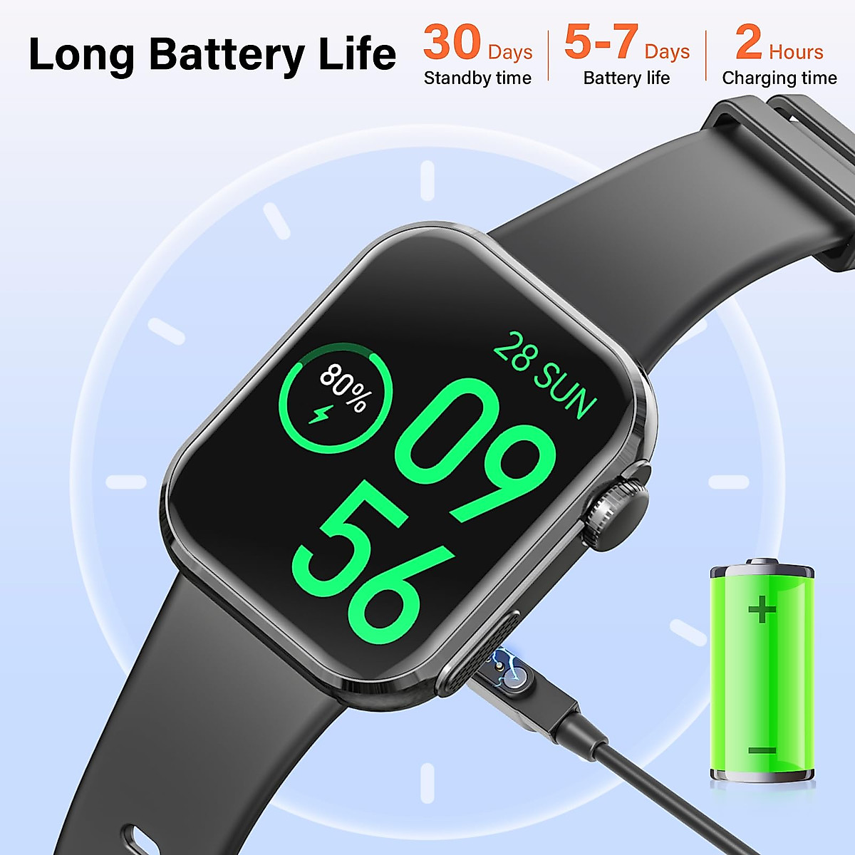 Smart Watch for Men Women(Answer/Make Call),1.95" Touch Screen Activity Tracker, IP68 Waterproof Fitness Watch with Heart Rate Sleep Pedometer Calorie Monitor, Smartwatch for Android and iOS Phones