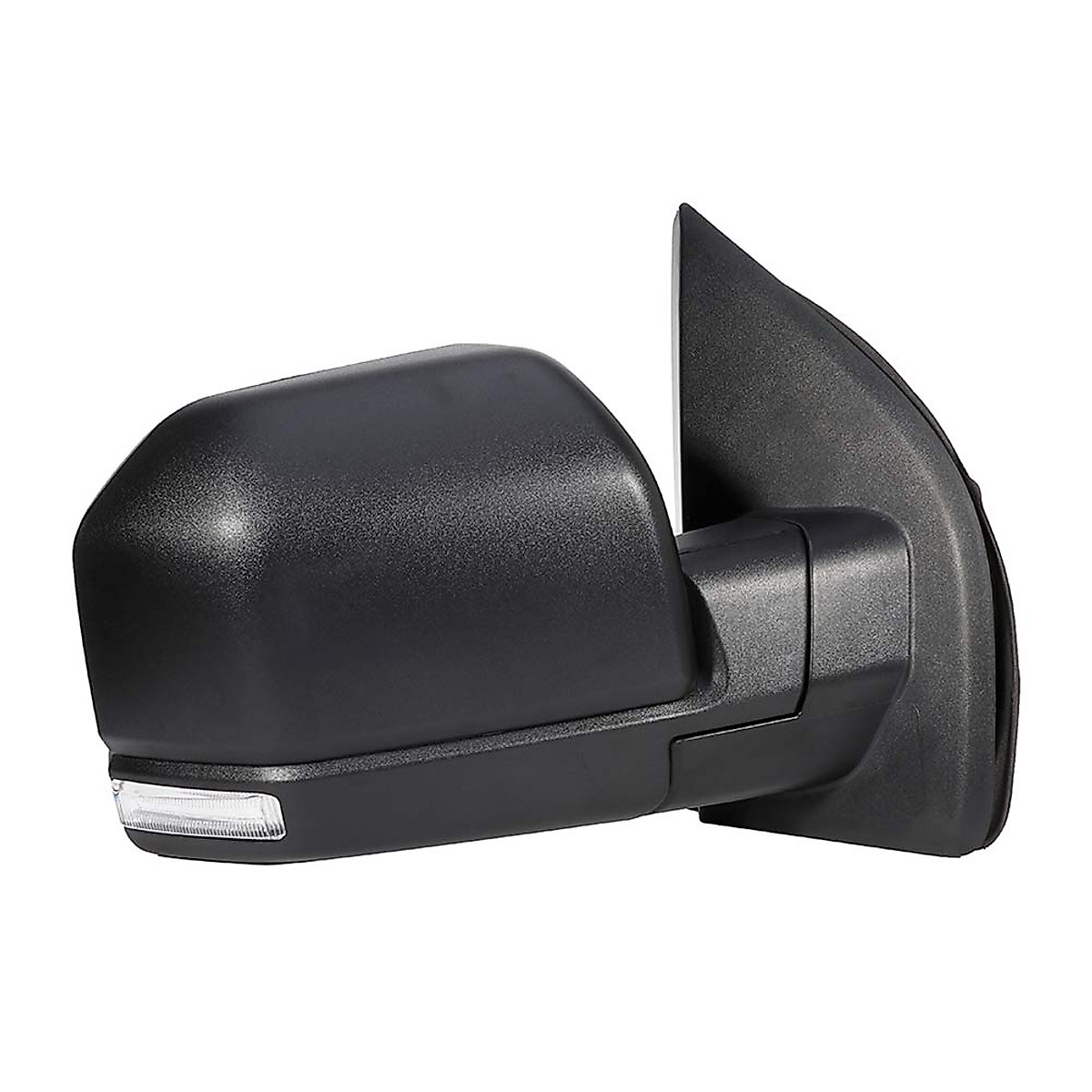 FEIPARTS Tow Mirrors Fit for Towing Mirrors with 2015-2019 for F150 Pickup Truck Power Adjusted Heated Turn Signal Light with Black Housing Manual Folding Manual Telescoping Pair Left Right Mirrors