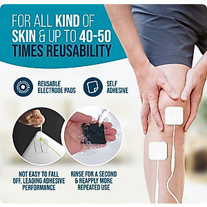 TENS Unit Replacement Pads, Combination 20 PCS Multiple Sizes Electrodes TENS Unit Pads, SM Electrode Patches(pin-in), Latex-Free Self-Adhesive TENS Pads for TENS/EMS Muscle Stimulation Machine