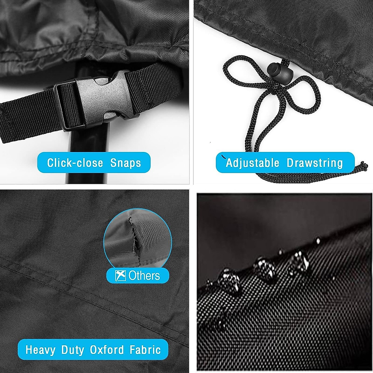 Outdoor Furniture Cover 55x28x30in/140x70x75cm /LxWxH Patio Table Cover Outdoor Furniture Heavy Duty Patio Furniture Cover/Outdoor Table Covers Weatherproof Garden Table Chair Cover Outside