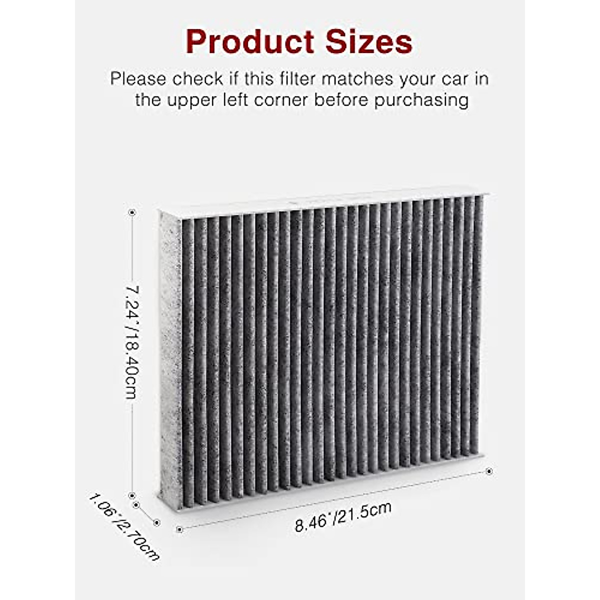 Puroma Cabin Air Filter with Activated Carbon, Replacement for CP157, CF12157, Select Lexus and Toyota Vehicles
