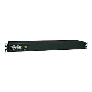 Tripp Lite Metered PDU, 20A, 12 Outlets (5-15/20R), 120V, L5-20P / 5-20P, 110-127V Input, 15 ft. Cord, 1U Rack-Mount Power, 2 Year Warranty (PDUMH20) black