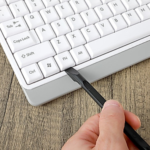 9 Pieces Plastic Scraper Tool, Non-Scratch Crevice Cleaning Tool Multi-Purpose Label Scraper for Cleaning Tight Spaces Kitchen Crevices Food Paint Dirt Sticker (Black Blue Orange)