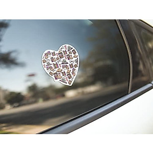 Heart Book 5 Inch Waterproof Decal Sticker Wall Window I Love Books Bookworm Read Reader Reading Music Teacher Classroom Coffee Coffeeshop Book Store Library Inspirational Bookmark Scrapbook Planner Paper Journal School CS1481-2PK