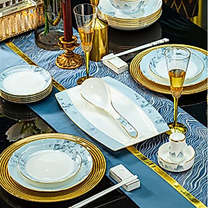 GAENZA Chinese cutlery set bone china bowls plates kitchen utensils kitchenware set