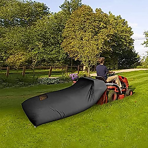 Protoiya Lawn Tractor Leaf Bag Wear-Resistant Oversized, Garden Leaf Bag, 420D Oxford Cloth Wear-Resistant Lawn Mower Grass Catcher Bag for All Lawn Mower Tractor 80 × 51 Inch