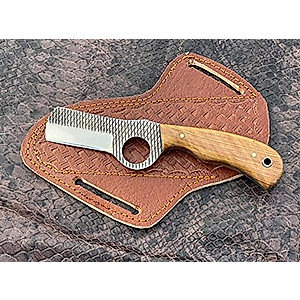 Custom Handmade horse file steel cowboy bull cutter knife