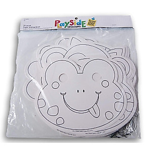 Playside Creations 10 Animal Masks Bulk - Pig, Horse, Cow, Sheep, Goat - Party Favors - 10 Count