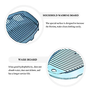 Washboard Decor hand portable clothes washing machines washing board household clothes washboard anti-skid tabla washboard mini dryer for clothes (blue) Washboard Tie