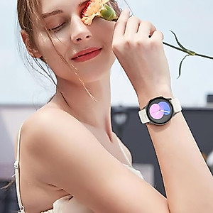 Floral Engraved Band Compatible with Samsung Galaxy Watch 6/5/4 40mm 44mm/Watch 5 Pro 45mm/Galaxy Watch 4 Classic 42mm 46mm/Active 40mm/Active 2 40mm 44mm/Galaxy Watch 3 41mm/Galaxy Watch 42mm Strap