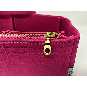 AlgorithmBags designed for Louis Vuitton LV Graceful, Purse Organizer Insert with zippers, 3mm Felt Shaper Liner Divider Protector (Peony, PM)
