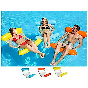 Foldable Backrest Inflatable Floating Bed Floating Row Water Amusement Lounge Chair Water Inflatable Floating Bed Sofa Water Bed Lounge Chairs