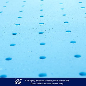 subrtex 2 Inch Twin XL Mattress Topper, Gel-Infused Memory Foam Cooling Bed Topper, Ventilated Design for Pressure Relieving, CertiPUR-US Certified (2 Inch, Twin XL)