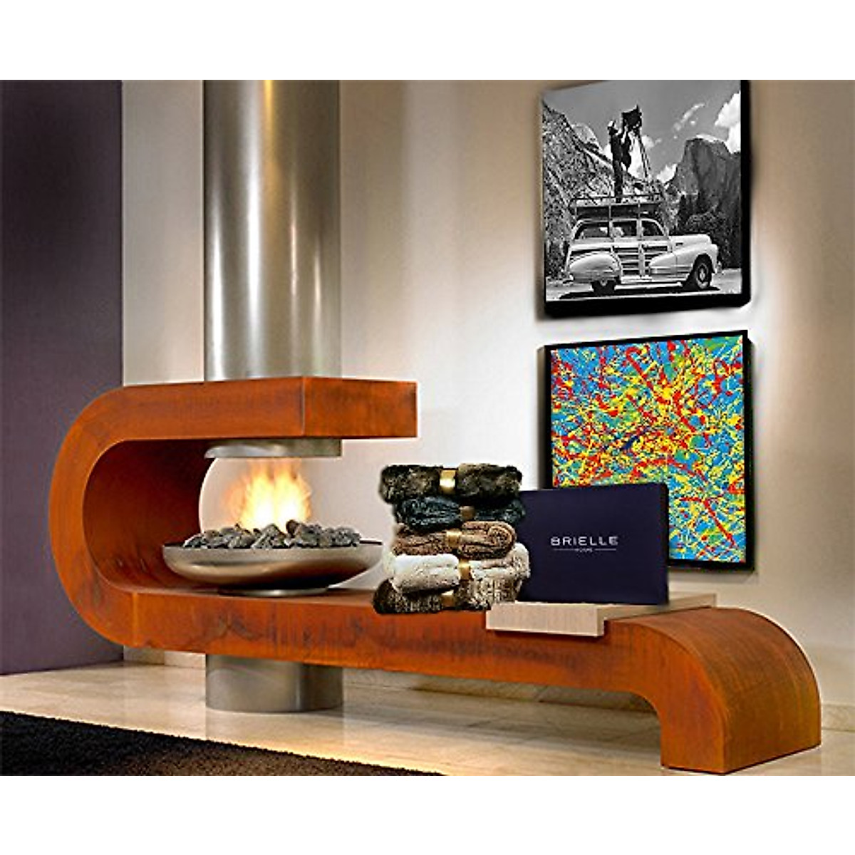 Brielle Faux Fur Oversized Throw, 50" by 70", Starling Gray