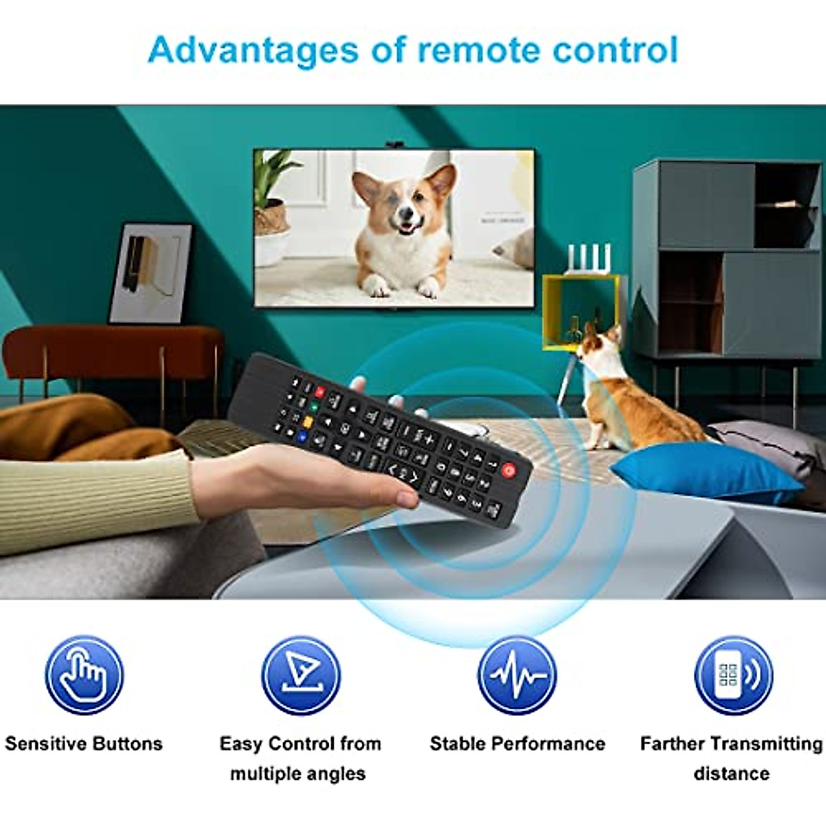 Universal Remote Control for All Samsung TV Remote,Samsung Remote Controls for Samsung Smart TV LCD LED HDTV 3D TVs,Compatible for All Samsung TV Remote Models