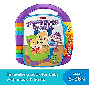 Fisher-Price Laugh & Learn Musical Baby Toy, Storybook Rhymes, Electronic Learning Book With Lights & Songs For Ages 6+ Months