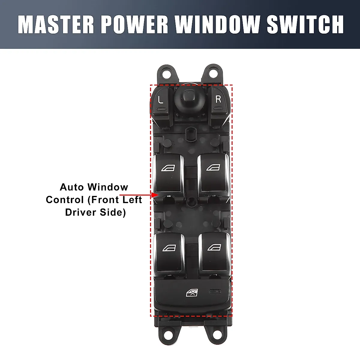 X AUTOHAUX 31415675 Car Master Power Window Switch Front Driver Side for Volvo S60 2011-2018 for Volvo XC60 2009-2017