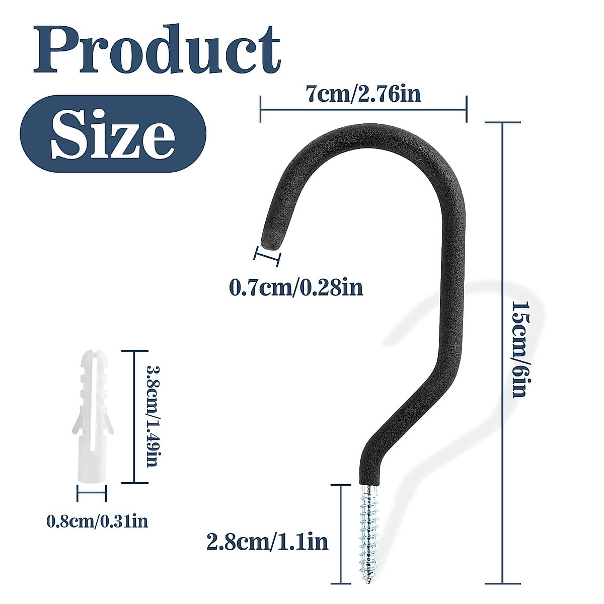 MAQIHAN 10 Garage Hooks Bike Hooks - Heavy Duty Garage Rack Wall Mount Storage J Hooks Hanging Utility Garage Ceiling Rack Bicycle Hooks Ladder Hangers Garden Yard Tools Organizer Organization