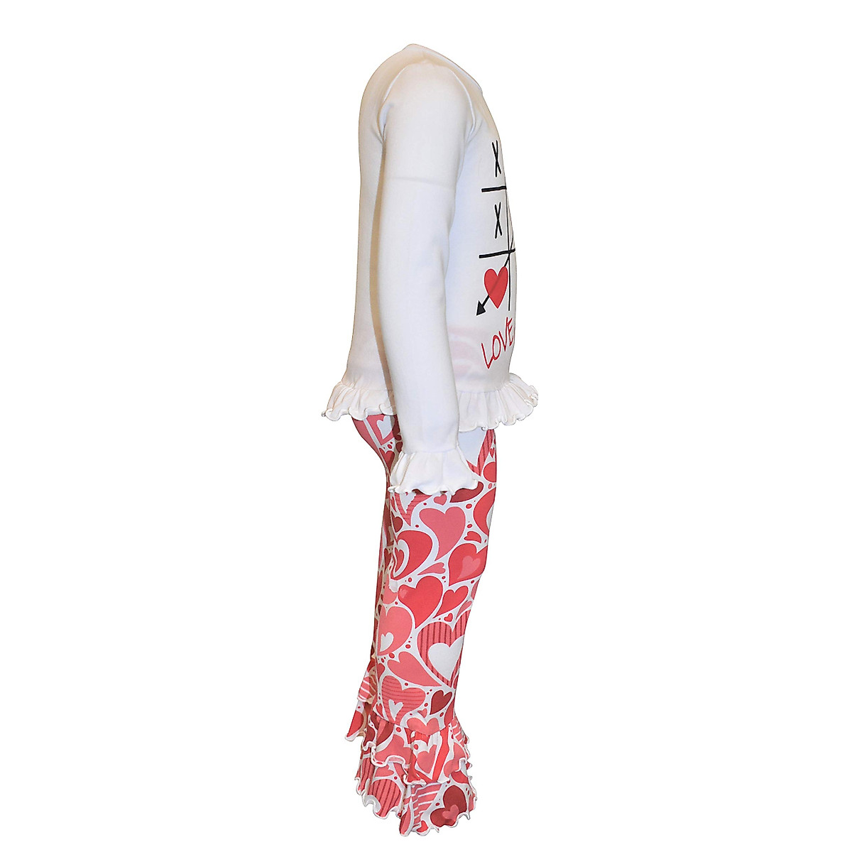 Unique Baby Girls Valentines Day Love Always Wins Pants Set (4t, Love Wins)