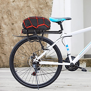 Auwey Full Quick Release Bike Rear Rack Bike Cargo Rack with Fender Bicycle Cargo Rack Bicycle Rear Racks Adjustable Bicycle Carrier Cargo Mountain Road 115 lbs Capacity Universal