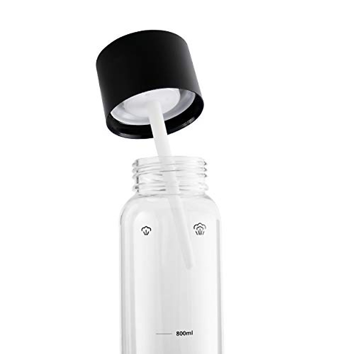 Twenty39 qarbo sparkling water maker with 4 bottles, and 3 aircharge caps (Black)