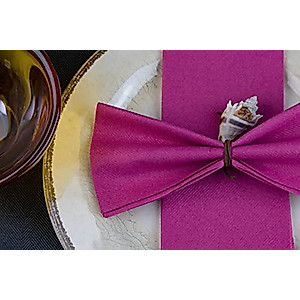 SimuLinen Magenta Dinner Napkins Paper Disposable & Decorative –Dinner Napkins with Linen-feel, Cloth-Like & KOSHER for Passover, Easter, Weddings, Shower Napkins – Size: 16”x16” – Box of 50