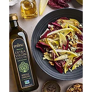 Mina Extra Virgin Olive Oil, New Harvest, Polyphenol Rich Moroccan Olive Oil, Cold Extraction, Single Origin Olive Oil, Less Than 0.2% Acidity, 68 Fl Oz, 2 L