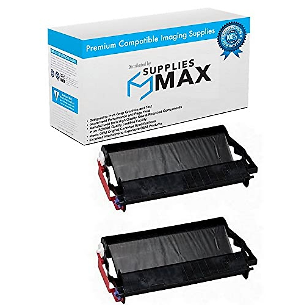 SuppliesMAX Compatible Replacement for Brother IntelliFax 560/565/660/580 Fax Imaging Cartridge (2/PK-150 Page Yield) (PC-401_2PK)