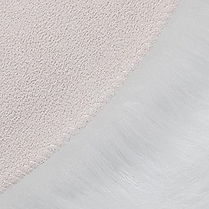 linmopm Super Soft Fluffy Faux Fur Sheepskin Rugs Bedroom Floor Sofa Living Room Runner High-Density Cushion Plush Carpet Sofa Cover Bedside Rugs (2x6 ft Sheepskin, White)