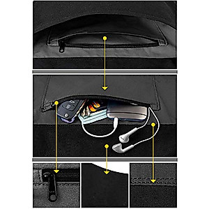 Zenifit Yoga Mat Bag - Long Tote with Pockets - Holds More Yoga Accessories. Cute Yoga Mat Holder with Bonus Yoga Mat Strap Elastics. Stylish and Practical Yoga Mat Bags and Carriers for Women (Black)