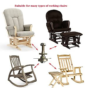 BOLWHAO 4 Pcs Rocking Chair Bearing Connecting Piece Rocking Chair Bearing Screws Kits Furniture Connecting Fittings (M8*45mm)
