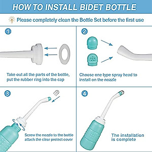 TopQuaFocus 12oz Perineal Bottle for Postpartum Care Portable Travel Peri Sprayer Bidet Postpartum Recovery Essentials After Birth Cleaning for Mom Baby Personal Hygiene Care Hemorrhoid Treatment