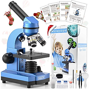 Microscope for Kids Beginners Children Student, 40X- 1000X Compound Microscopes with 52 pcs Educational Kits