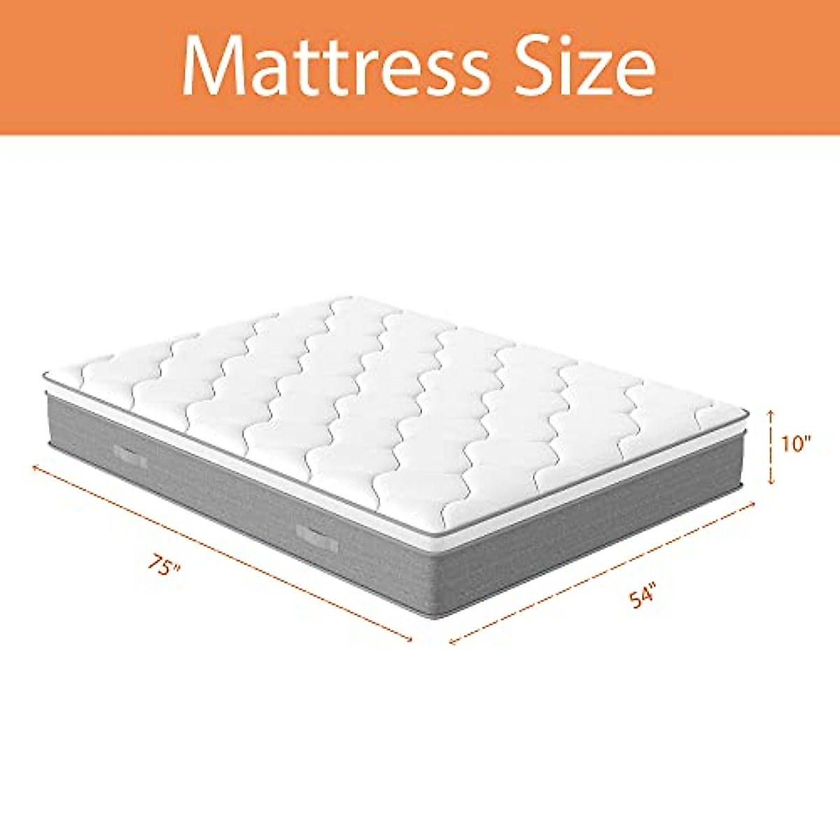 Natsukage Full Mattress 10 Inch Memory Foam Mattress in a Box Full Size Memory Foam Mattress Bed in a Box Spring Mattress for Cool Sleep and Pressure-Relieving CertiPUR-US Certified
