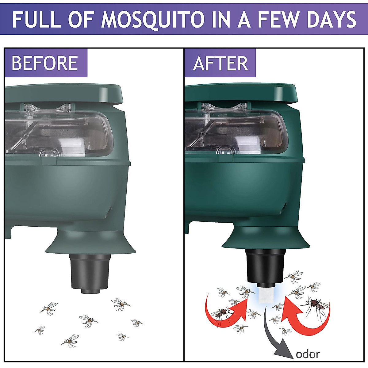 6 Pack Mosquito Attractant Bait Refill, Mosquito Bits Octenol Lure for Bug Zapper & Fly Traps, Compatible with All Flying Insect Mosquito Trap