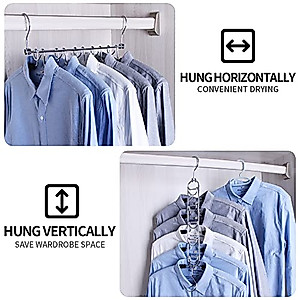 BETTERALL Closet Organizers & Storage 5 in 1 Space Saving Clothes Hangers,Heavy Duty Non Slip Stainless Steel Hangers for Coats,Tank Tops,Shirts,Sweaters(2,Black)