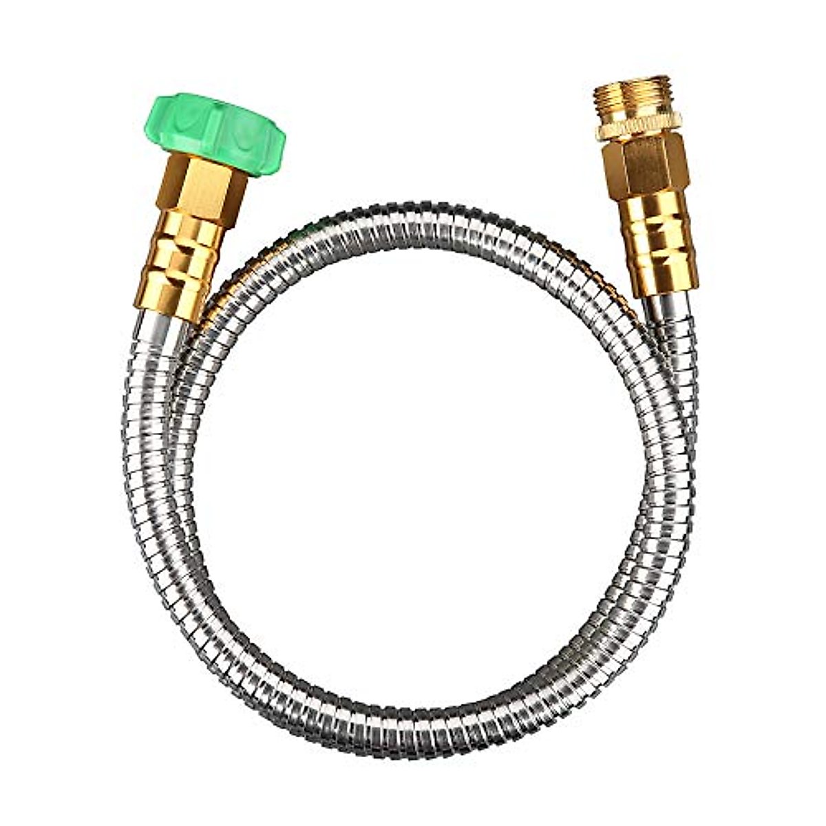 Beaulife 304 Stainless Steel Metal Garden Hose Connector 5 Feet Short Garden Water Hose Extension Extender, Drinking Water Hose Lead and BPA Free
