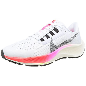 NIKE Women's Running Shoe, White Black Football Grey Pink Blast, 11
