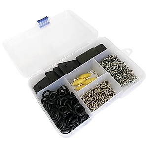 NC EBCO 100Pcs T Hooks+100Pcs O-Rings +200Pcs Screws+4Pcs Spanner+10Pcs Stand Base Repair Part Set for 3.75” G.i Joe Action Figure Replacement Accessories Repair with Case