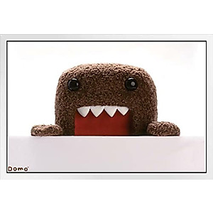 556562 Domo Peeking Plush Funny Cute White Wood Picture DECOR WALL 24x18 PRINT POSTER
