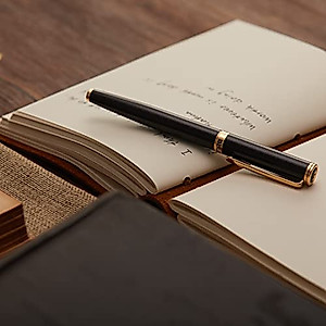 BEILUNER Luxury Rollerball Pen,24K Gold Trim,Noble and Elegant Designs,Schneider Ink Refill, Best Roller Ball Pen Gift Set for Men & Women, Professional, Executive Office, Nice Pens