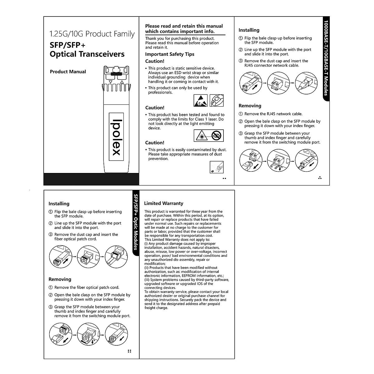 Gigabit SFP to RJ45 Copper SFP Transceiver 1000Base-T, 1.25G SFP-T Copper SFP Module, for Ubiquiti UniFi UF-RJ45-1G/UACC-CM-RJ45-1G, Mikrotik, Fortinet, Netgear, TP-Link and More(CAT5e/6,100m)