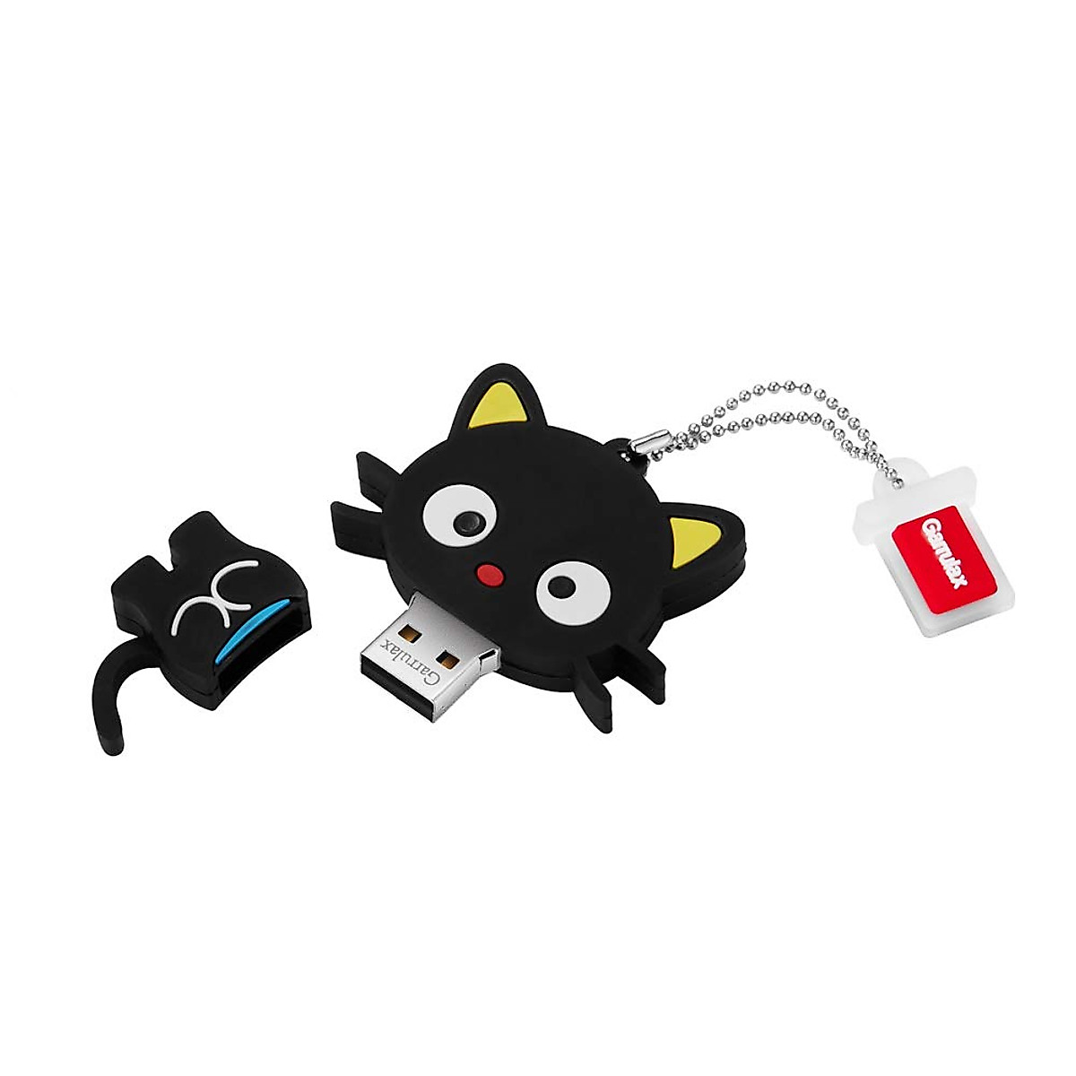 GARRULAX USB Flash Drive, 8GB / 16GB / 32GB USB 2.0 Silicone Cute Animal USB Memory Stick Date Storage Pendrive Thumb Drives (16GB, Black Cat)